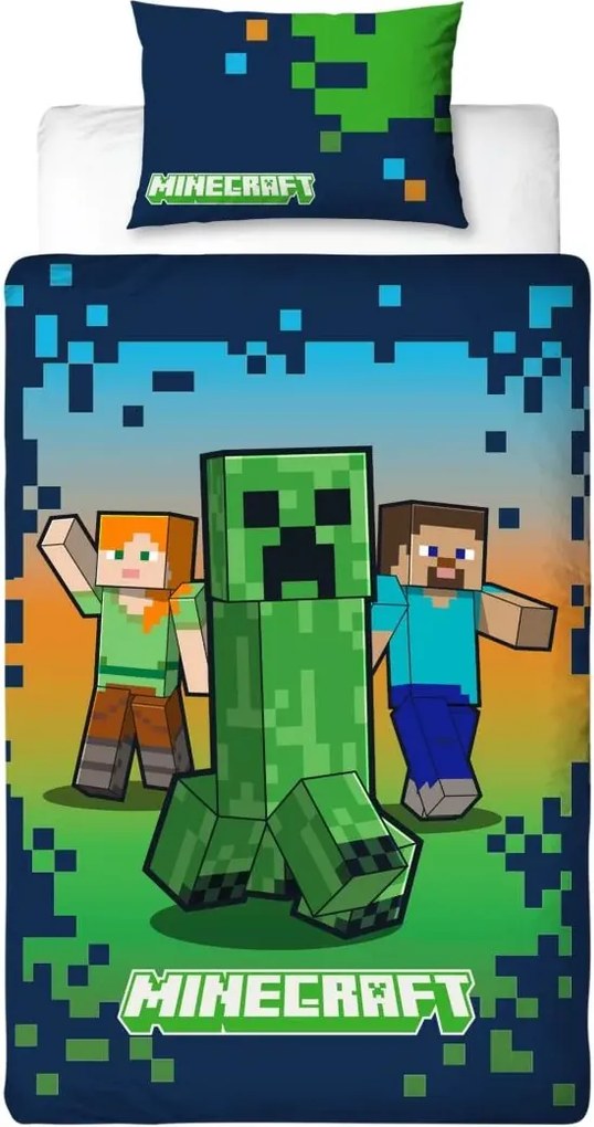 Dětské povlečení MINECRAFT HEROES barevné Rozměr povlečení: 70 x 80 cm | 140 x 200 cm