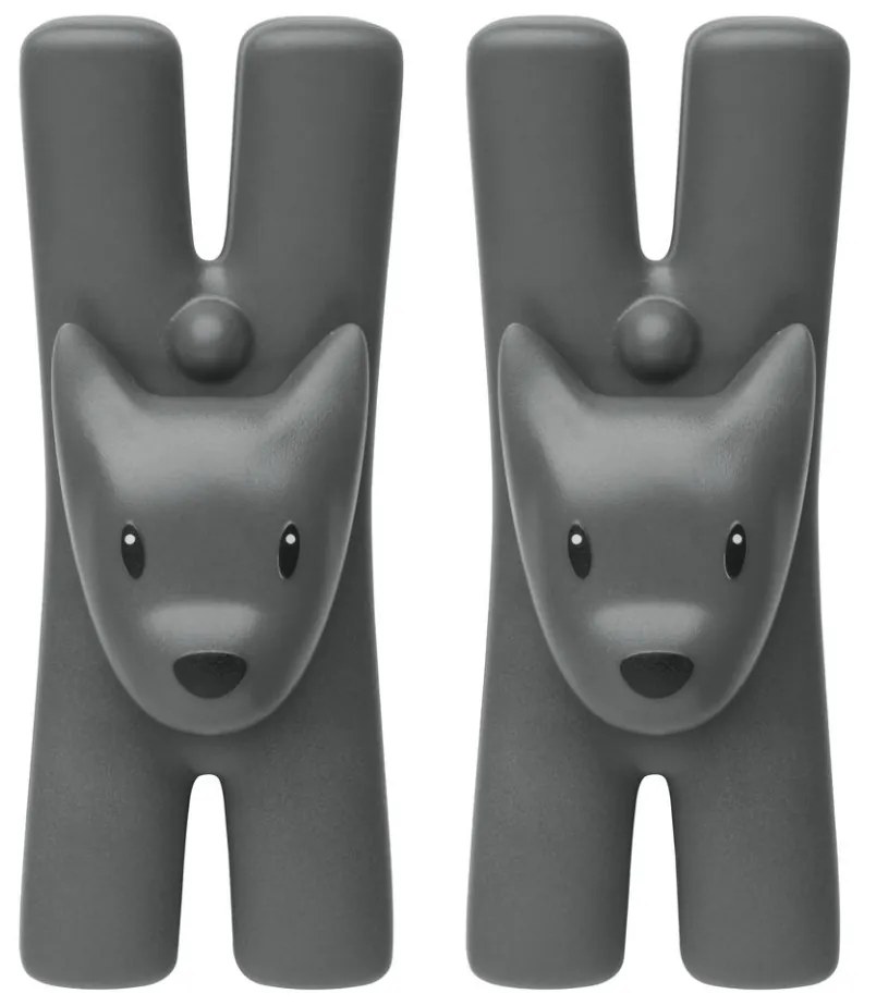 Klipy s magnetem Giampo Anthracite - set 2 ks Alessi