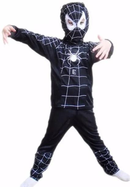 Dětský kostým Spiderman 3 dílný set vel. S-L černý Velikost kostýmu: S