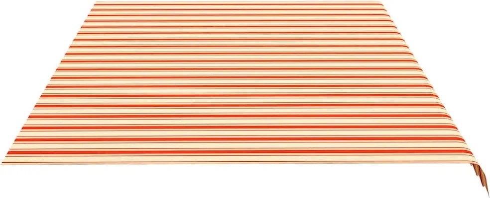 Náhradní plachta na markýzu žlutá a oranžová 600 x 350 cm polyesterová 312024