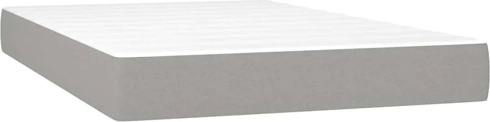 Box spring postel s matrací světle šedá 120 x 200 cm textil 3144159