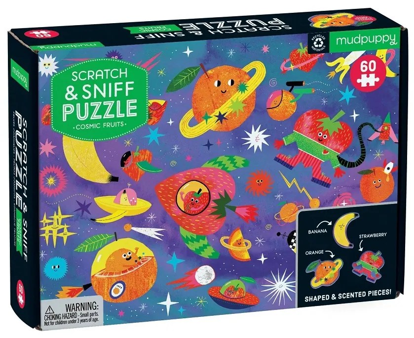 Mudpuppy Puzzle Vesmírné ovoce s vůní 60 dílků