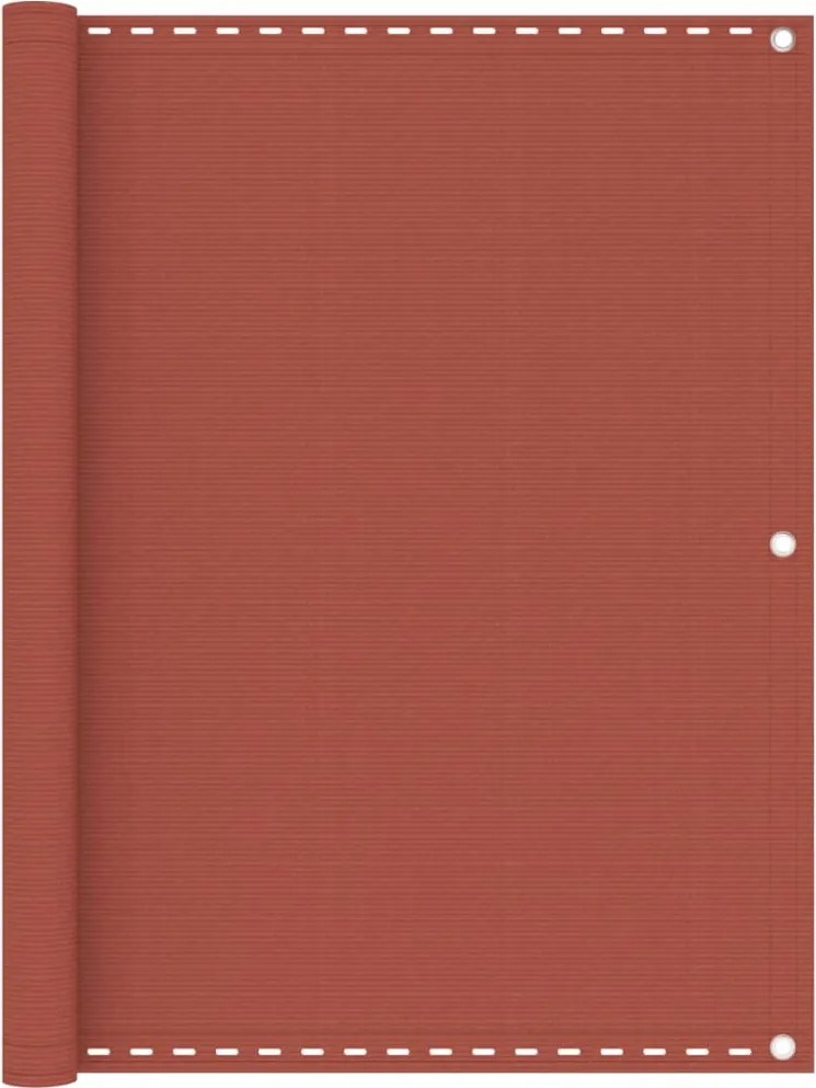 Balkonová zástěna terakota 120 x 500 cm HDPE 310954