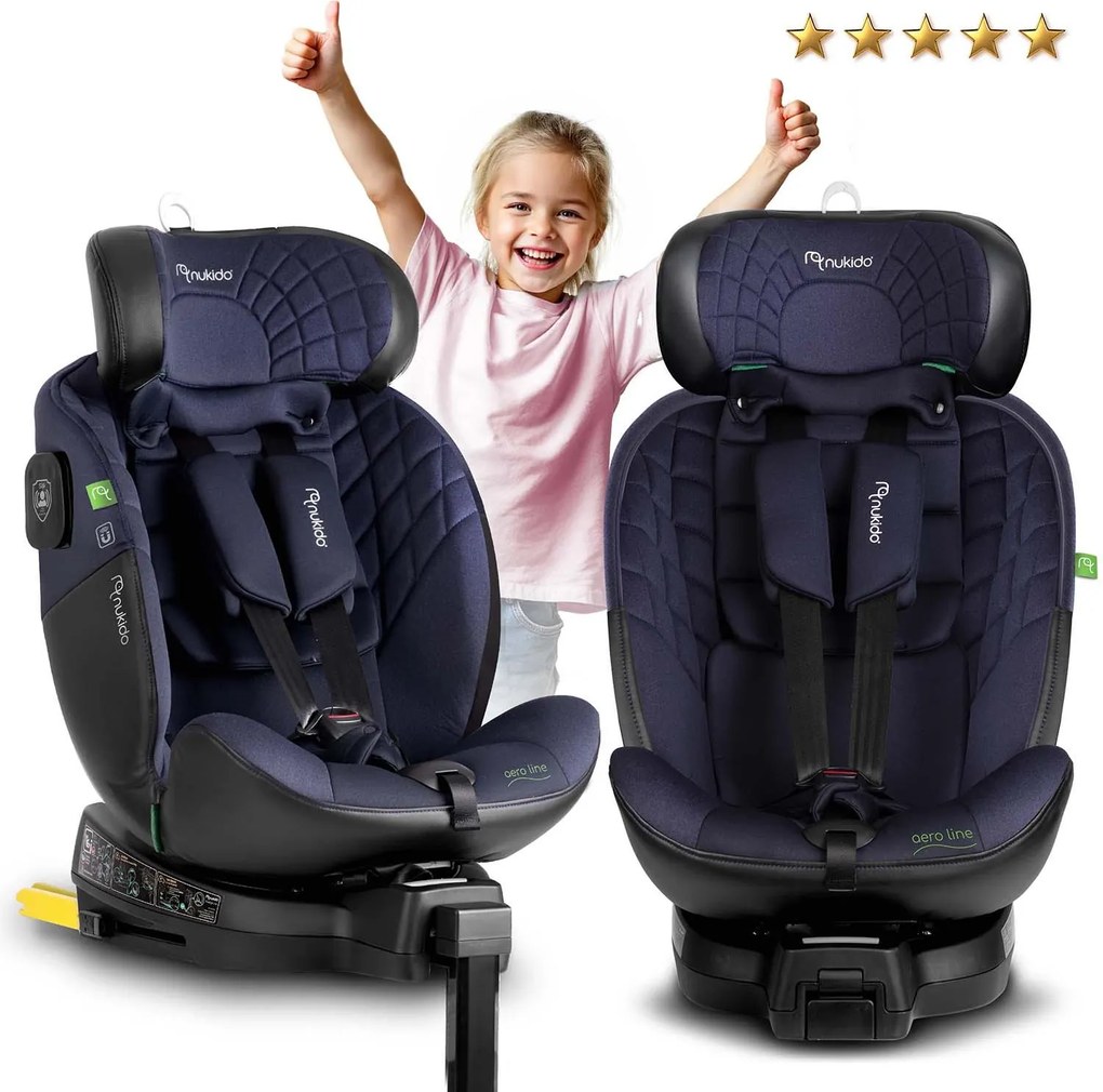 Autosedačka ISOFIX, 0-36kg, tmavě modrá | Nukido Prestige