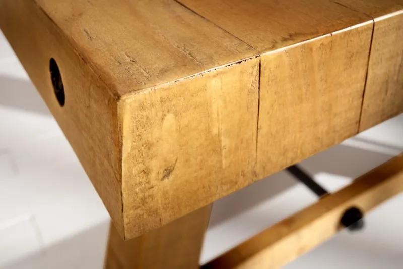 Noble Home Hnědý dřevěný jídelní stůl Finca 240 cm