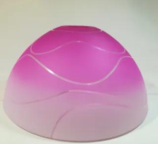 Lates 1059-r / Lustr sklo v růžové barvě 30cm prům.