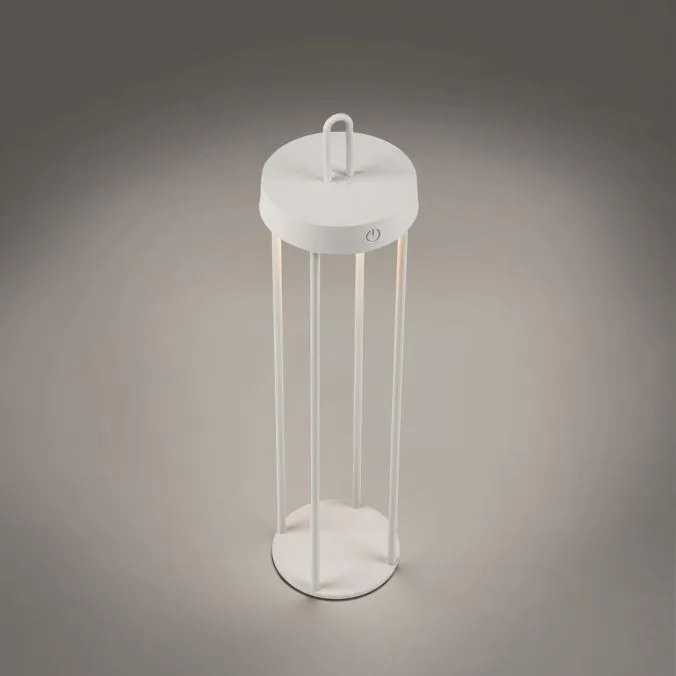 LD 19301-16 ANSELM LED stolní lampa na baterie bílá 50cm dotykový stmívač IP44 zahradní svítidlo 2700K - JUST LIGHT