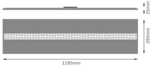 LED panel LEDVANCE Louver 1200x300mm 27,5W/4000K UGR<16 černý