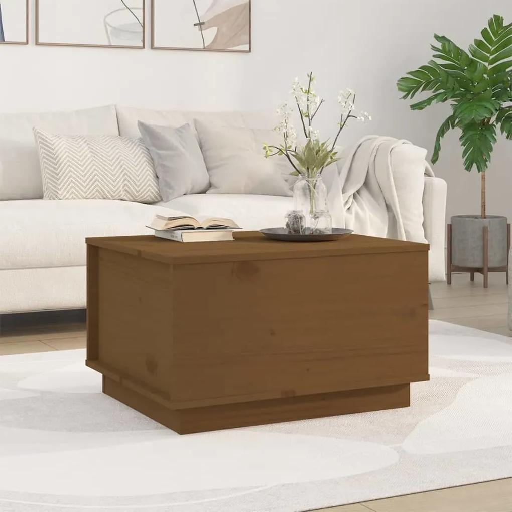 vidaXL Konferenční stolek 60 x 50 x 35 cm masivní borové dřevo [813417] Barva: Černá