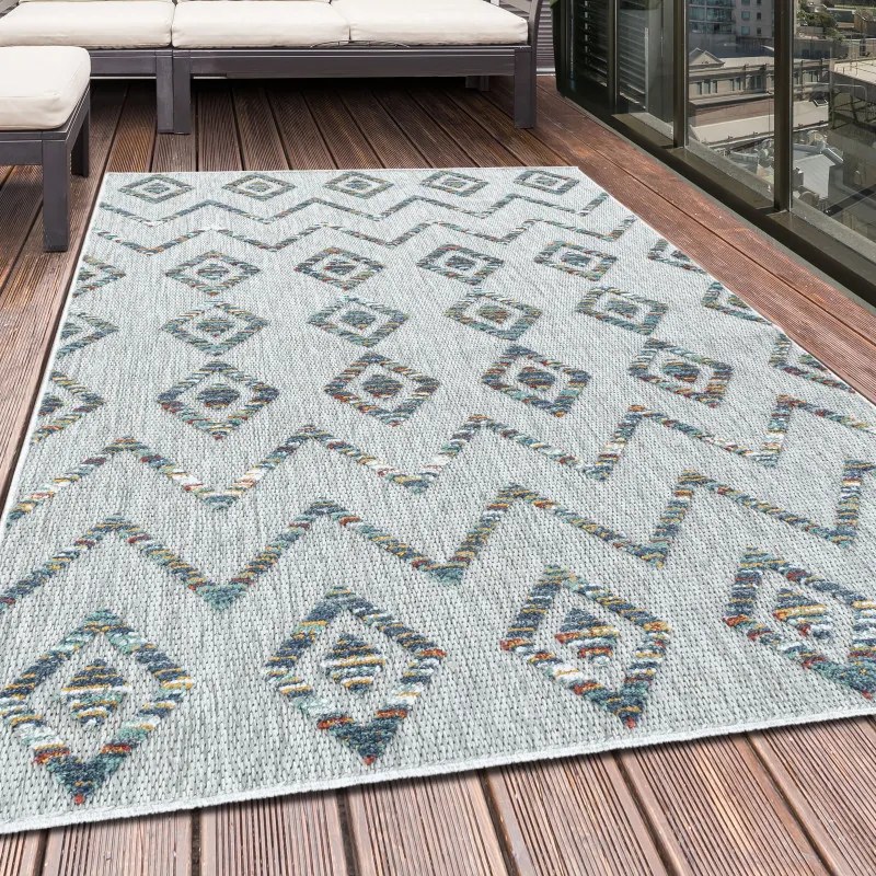 Ayyildiz, Kusový koberec Bahama 5152 Multi – na ven i na doma, 140x200, šedá, chodba / předsíň