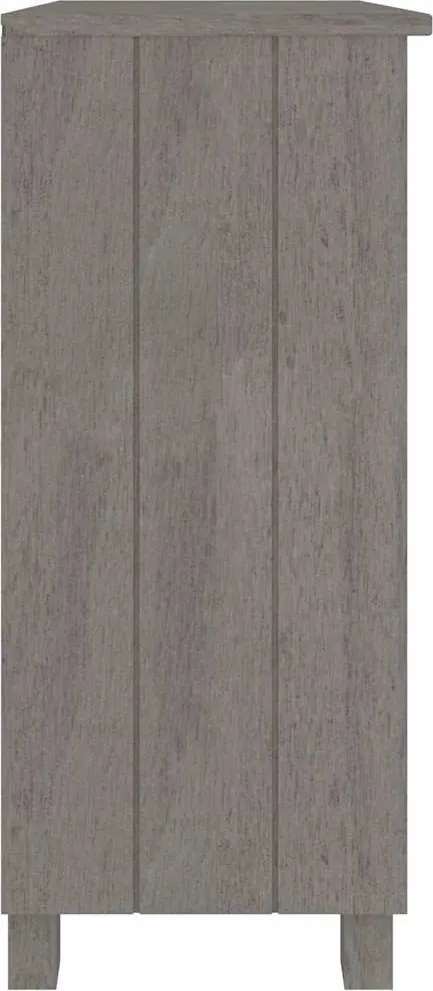 Příborník HAMAR světle šedý 85 x 35 x 80 cm masivní borovice 340503