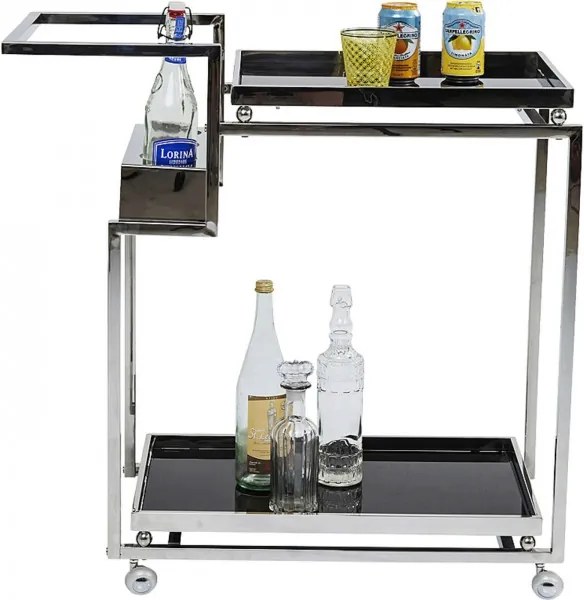Stříbrný Konferenční stolek Barfly Silver 83 × 84 × 40 cm KARE DESIGN