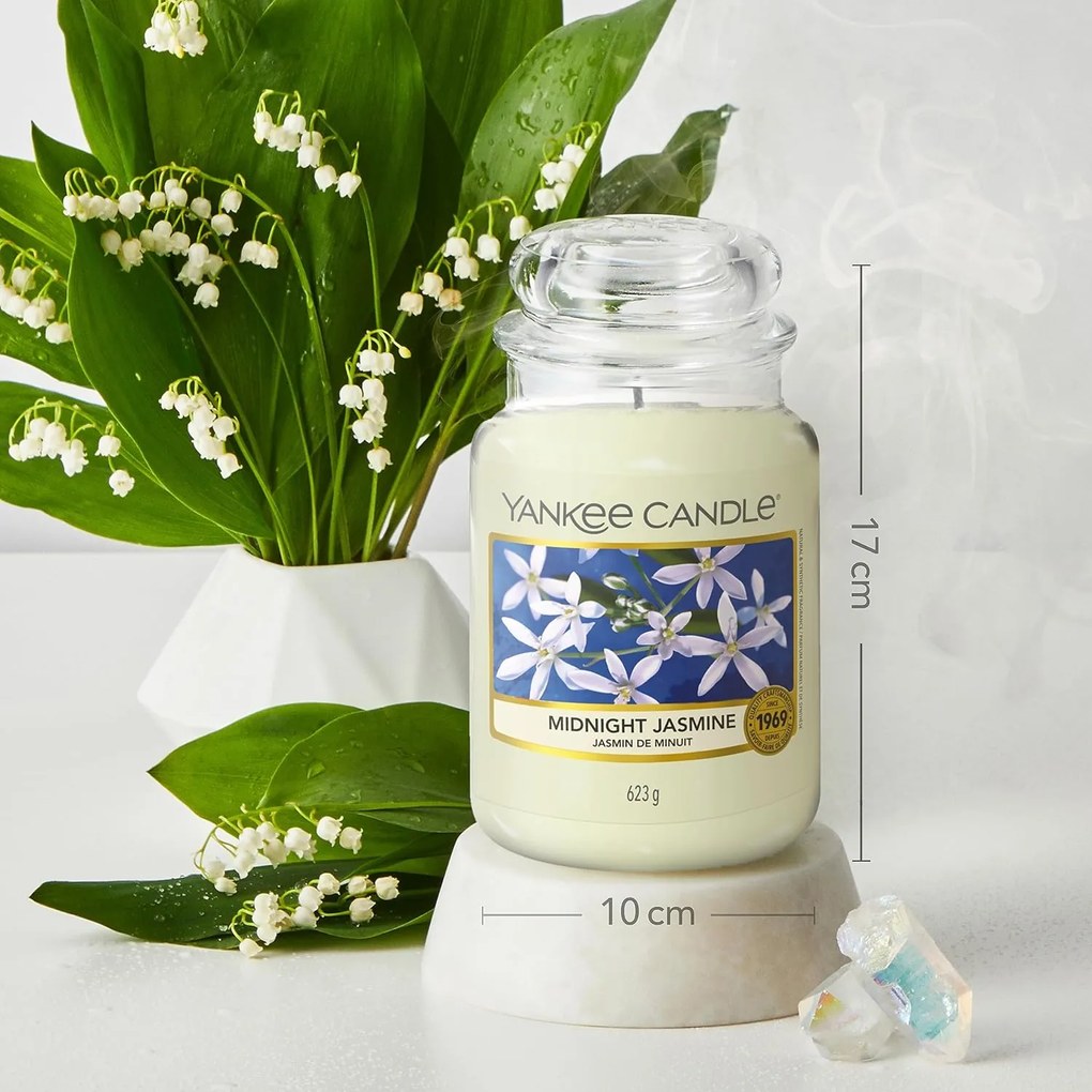 Yankee Candle vonná svíčka Classic ve skle velká Midnight Jasmine 623 g