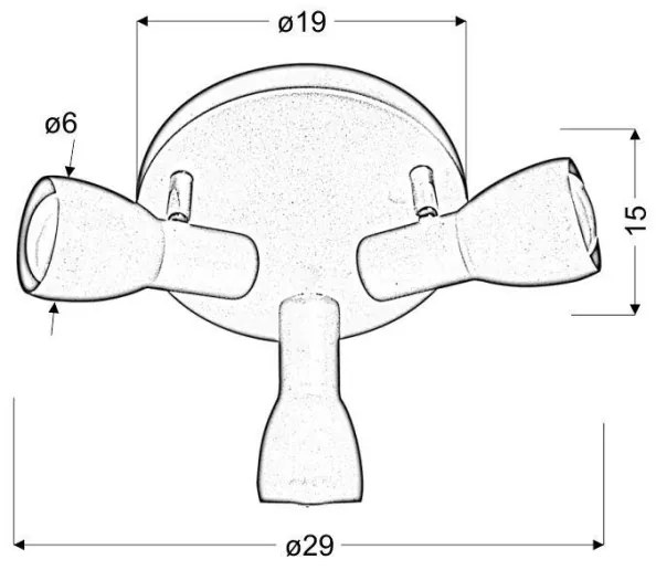 Bodové svítidlo PICARDO 3xE14/40W/230V tyrkysová