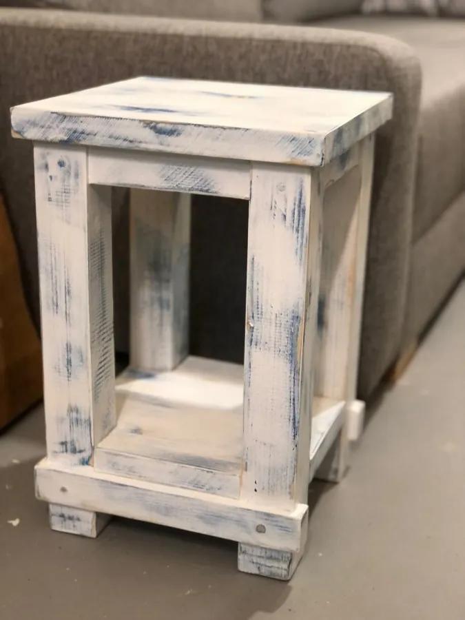 Stará Krása – Ruční výroba Bílo modrá provence stolička