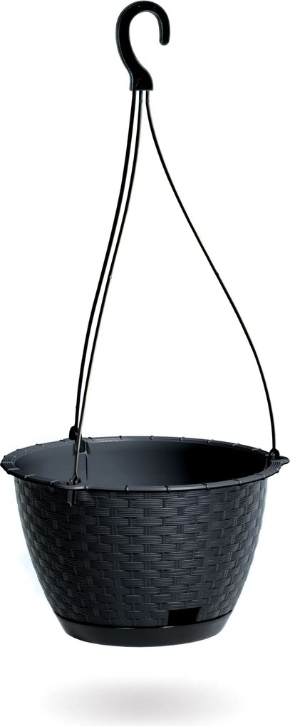 PRO Květináč závěsný RATOLLA ROUND W antracit 24,3 cm