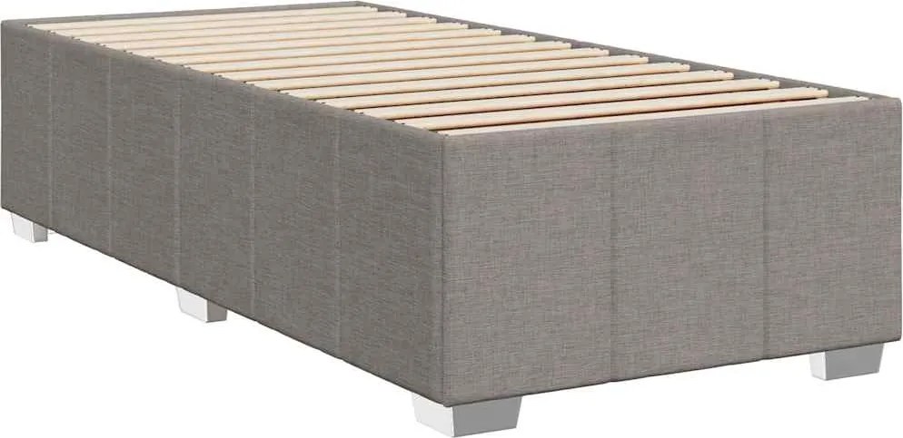 Rám postele bez matrace taupe 100 x 200 cm textil 3284815