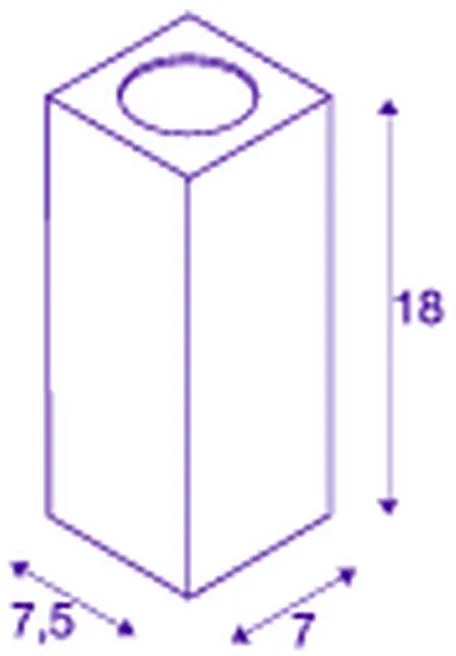 SLV 229524 Theo Wall, venkovní nástěnné svítidlo pro svícení dolu, 1x35W GU10, stříbrnošedá, výška 18cm, IP44