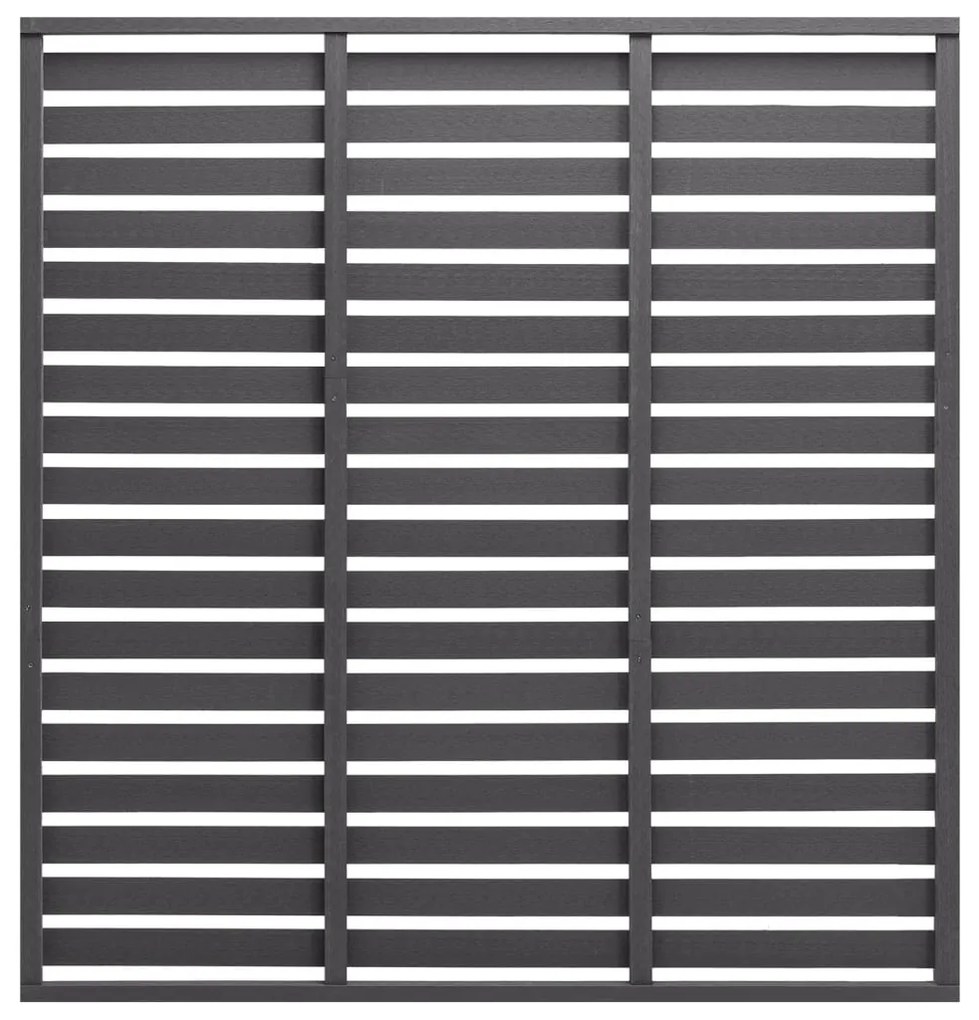 Plotový dílec WPC 180 x 180 cm šedý 318110