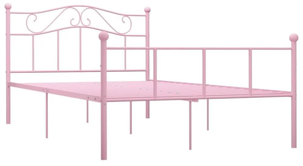 Petromila Rám postele růžový kov 160 x 200 cm