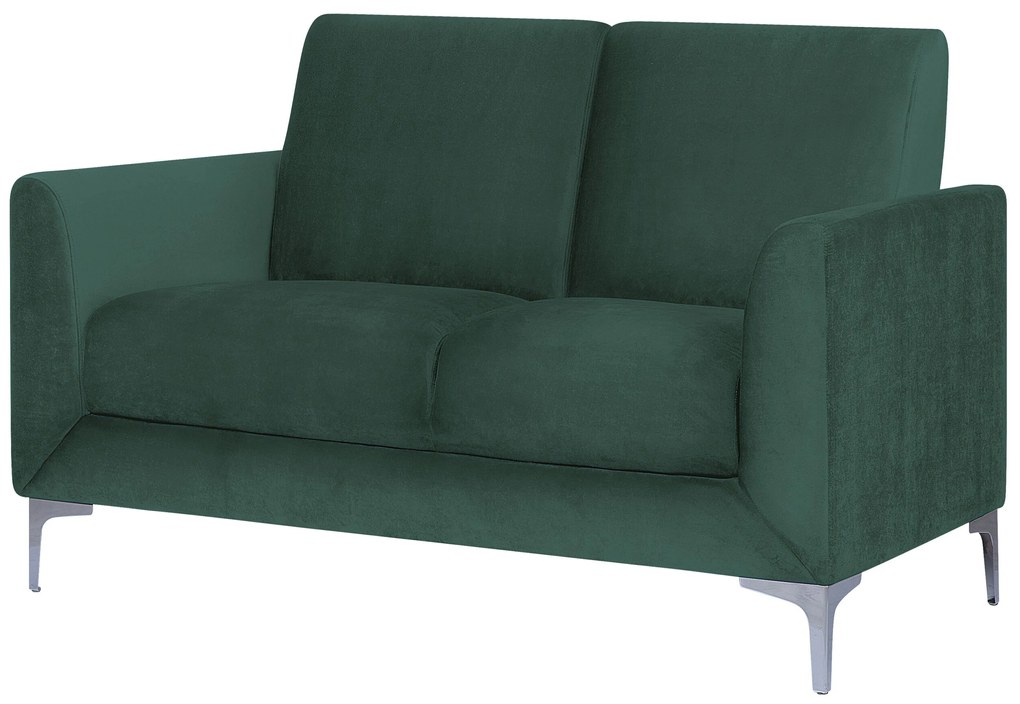 Sametová sada nábytku pro šest osob v zelené FENES Beliani