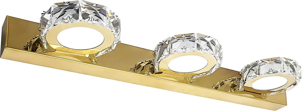 Toolight APP1939-3W, nástěnná LED svítilna, 460 mm, zlatá lesklá, OSW-66073