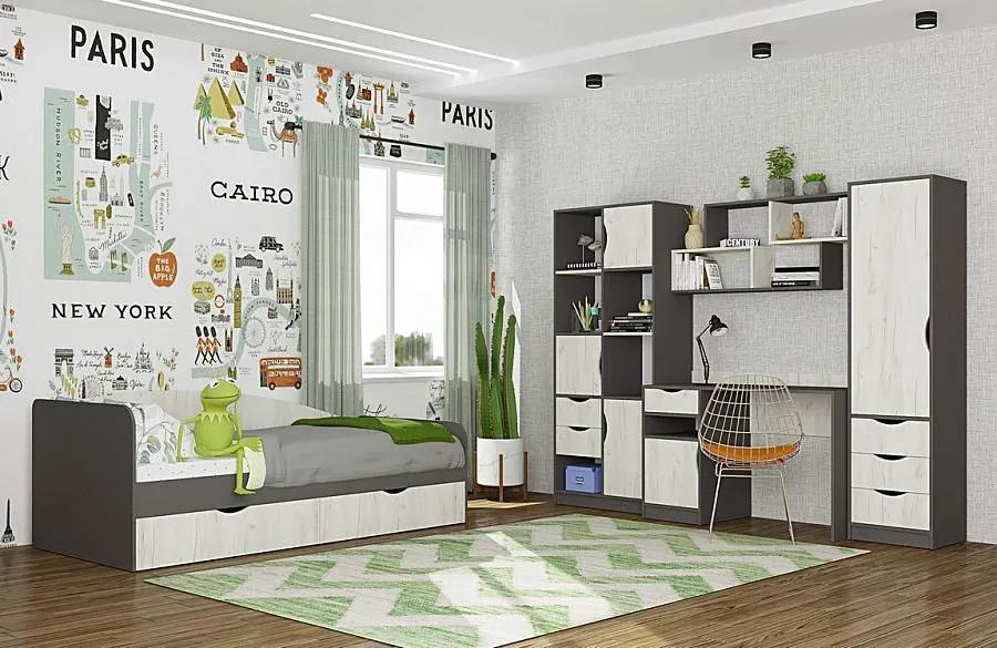 Casarredo - Komfort nábytek Skříň 1D DISNEY dub kraft bílý/šedý grafit