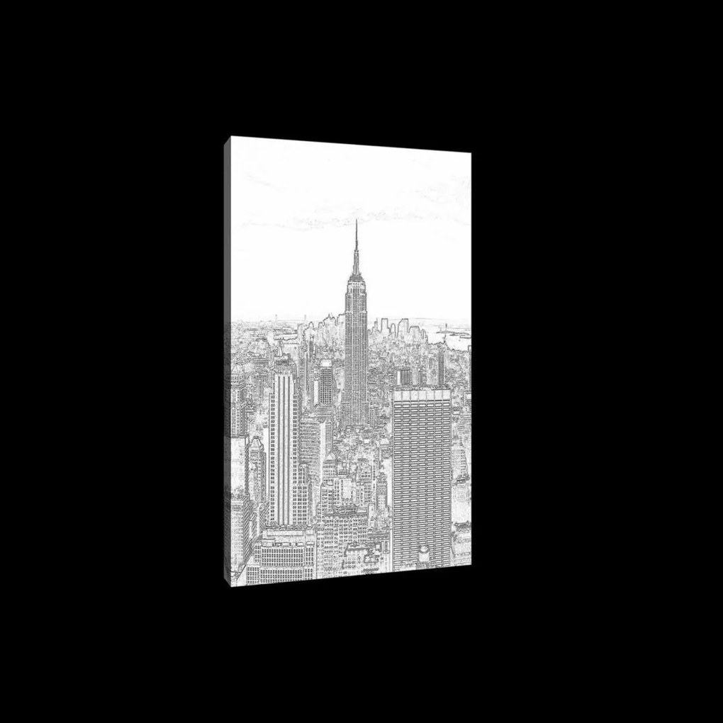 Obraz 75x100 New York Architektonický minimalismus v černém a bílém