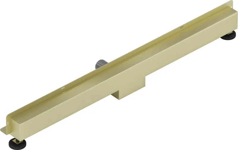 Mexen Flat Wall, sprchový žlab na zeď 2v1, 100 cm, zlatá matná, 1A30100