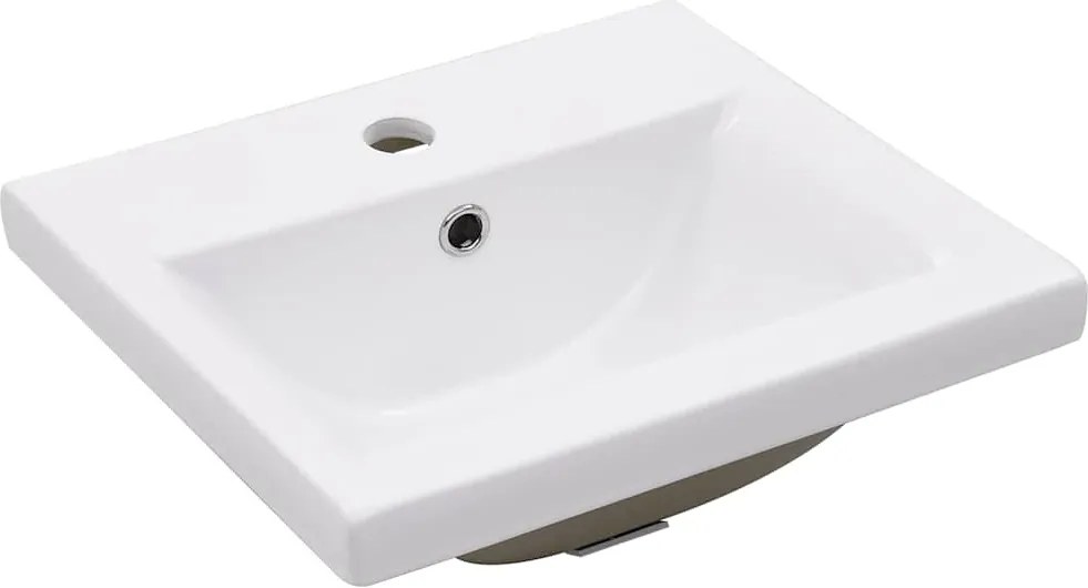 Koupelnový rám s vestavěným umyvadlem bílý železo 3101373