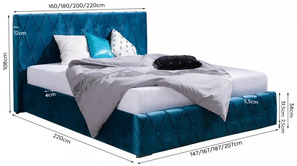 Čalouněná postel LIBERTY 140x200 cm Solar 2