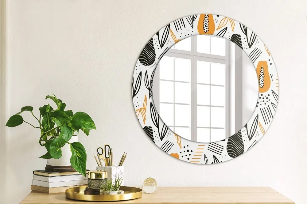 Kulaté dekorativní zrcadlo Papai vzor fi 50 cm
