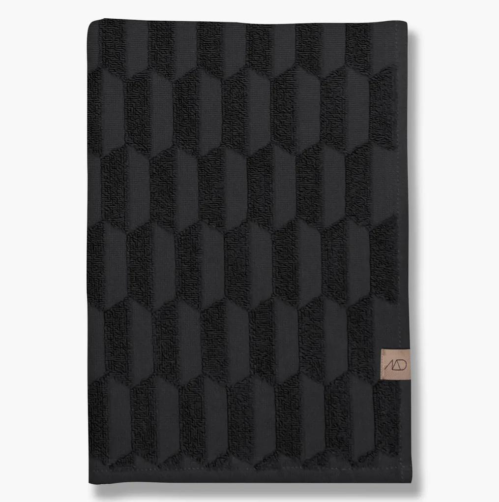 Bavlněný ručník, 2 ks, černý, 35 x 55 cm