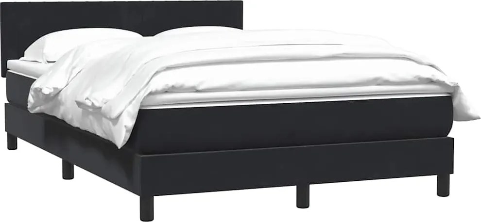 Box spring postel s matrací černá 160x210 cm samet 3316409
