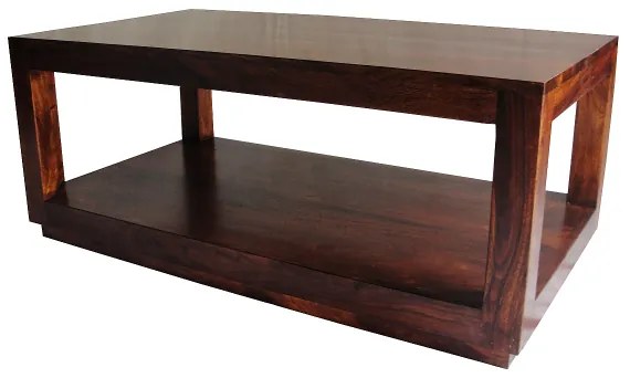 Indický nábytek - Konferenční stolek Tara 90x45x60 z indického masivu palisandr Super natural