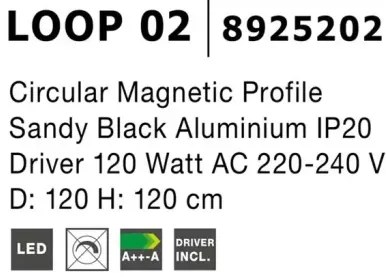 Designový LED lustr Loop 02