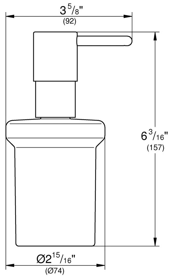 Grohe Essentials - Dávkovač tekutého mýdla, kartáčovaný Hard Graphite 40394AL1