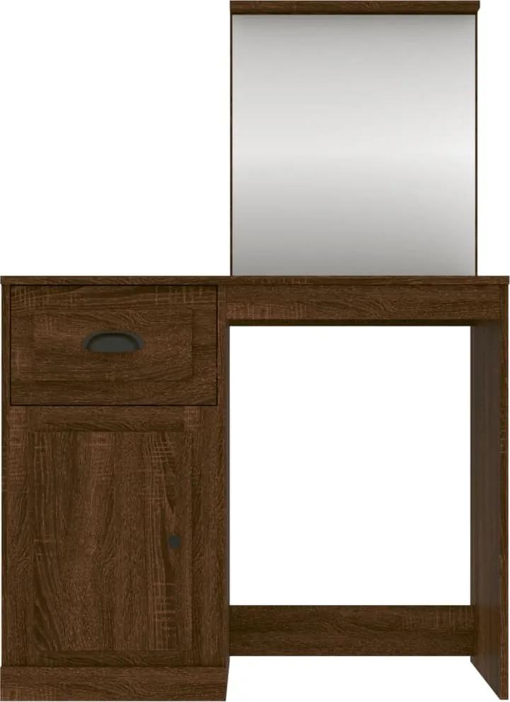 vidaXL Toaletní stolek se zrcadlem 90x50x132,5 cm kompozit [816767] Barva: dub sonoma