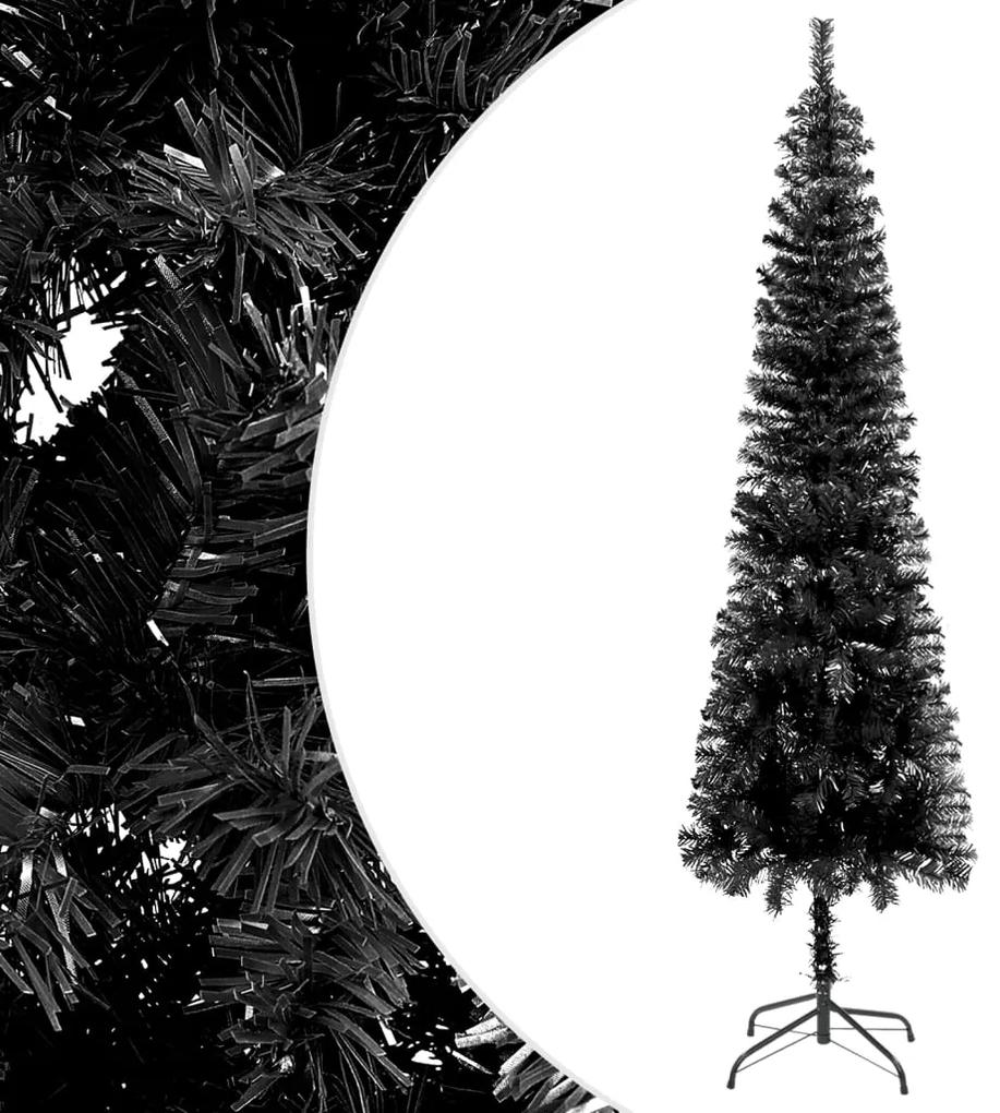 329218 vidaXL Úzký vánoční stromek černý 150 cm