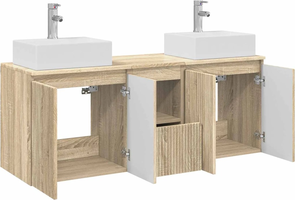 Sada koupelnových skříněk 3 ks Dub sonoma 49,5 x 41 x 62,5 cm 3405649