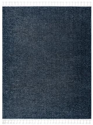koberec SEVILLA PC00B pruhy modrý střapce, Berber, Maroko, Shaggy velikost 140x190 cm | krásné koberce cz