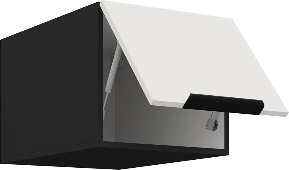 ARIA wb | horní skříňka 40 NAGU-36 1F výklopná | 40 cm | HLUBOKÁ | ANTI FINGERPRINT povrch | černá/bílá