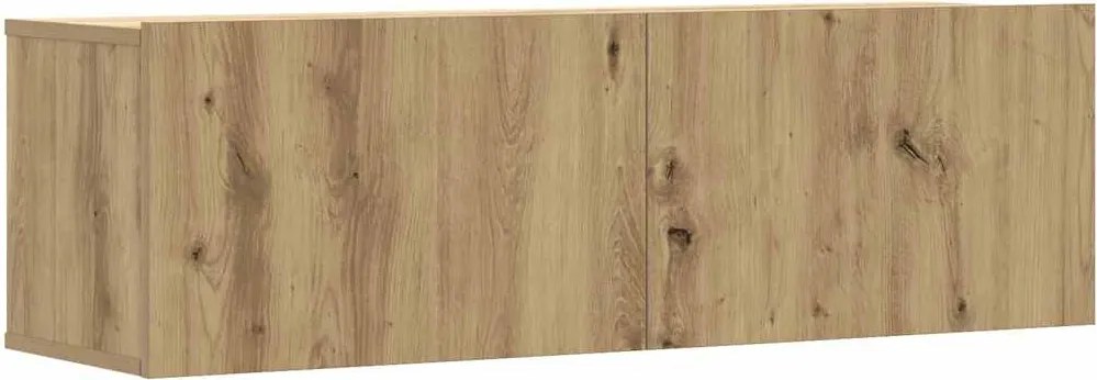 Sada 8 kusů nástěnné TV skříňka dub artisan kompozitní dřevo 3329012