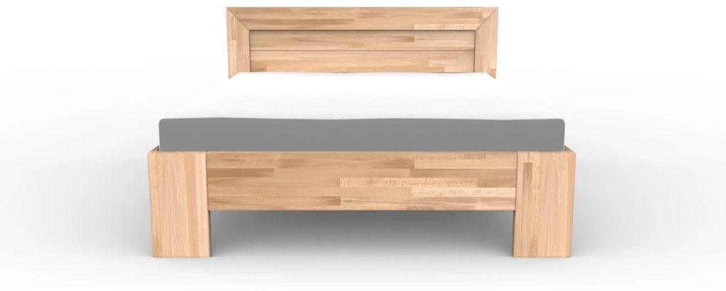 Masivní postel PARIS - Solwo Design Dřevo a odstín oleje: DUB Cink - Olej odstín DO202, Rozměr spací plochy: 180x200