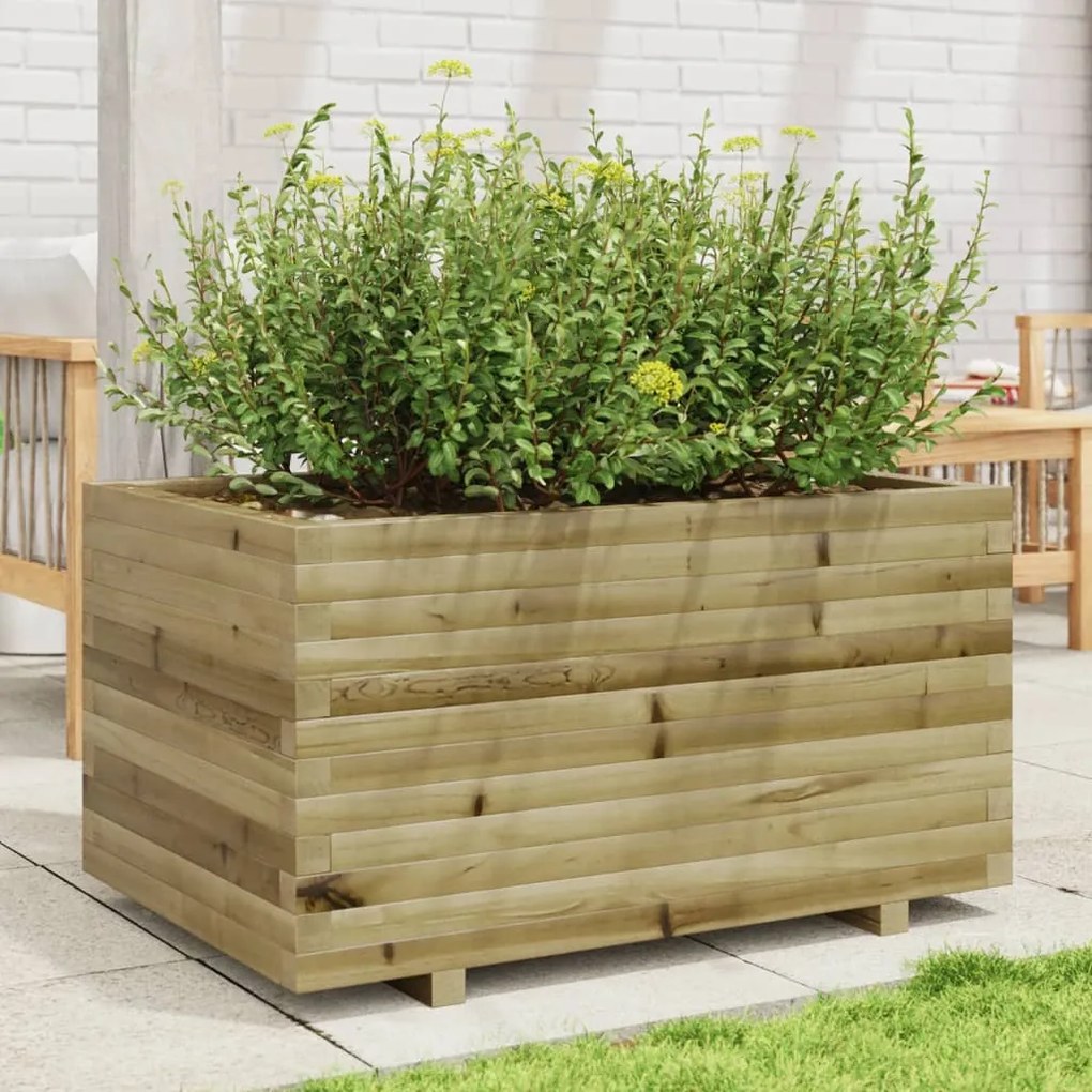 Zahradní Truhlík 90 X 60 X 49,5 Cm Impregnované Borové Dřevo Přírodně Impregnované