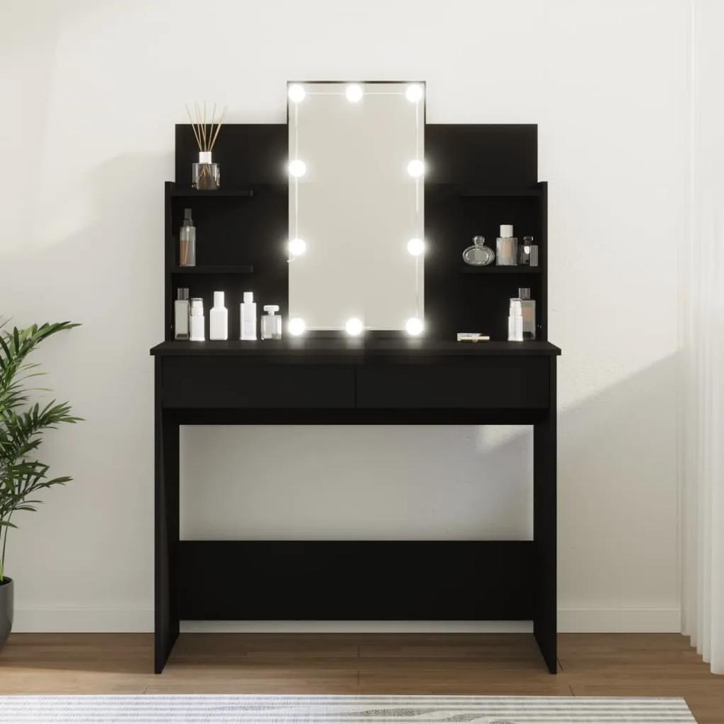 vidaXL Toaletní stolek s LED 96 x 40 x 142 cm [820489] Barva: Černá