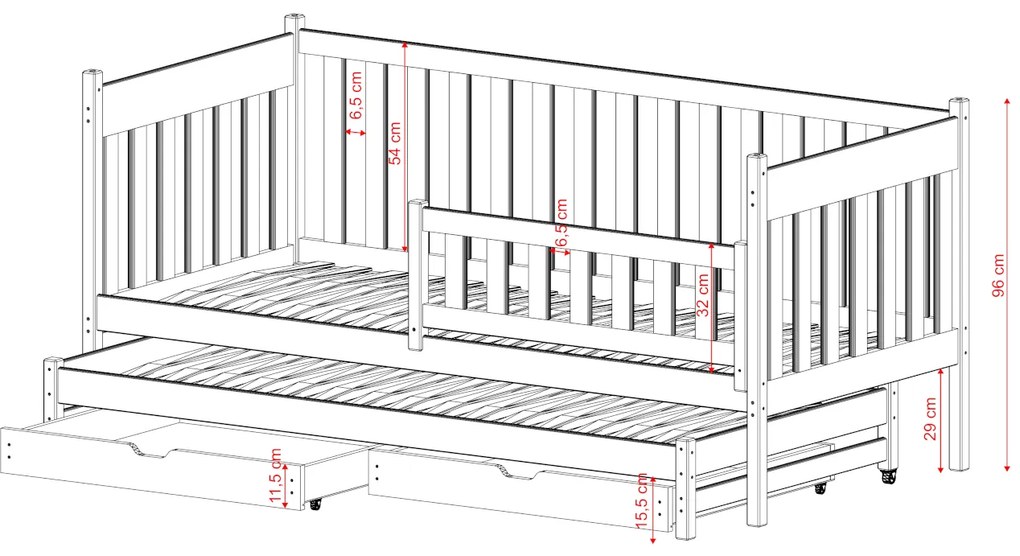 Patrová postel TAJA 80x200