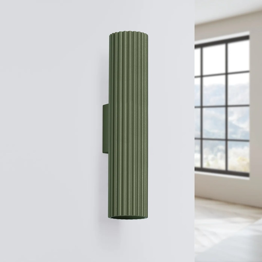 Sollux Lighting Nástěnné svítidlo KARBON 30 olivově zelené