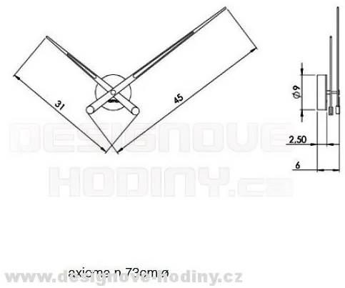 Designové nástěnné hodiny Nomon Rodon 12N Gold 74cm