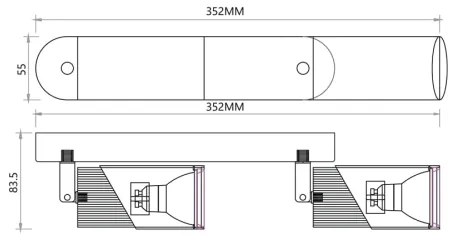 Bodové svítidlo NEO 2xGU10/8W/230V bílá